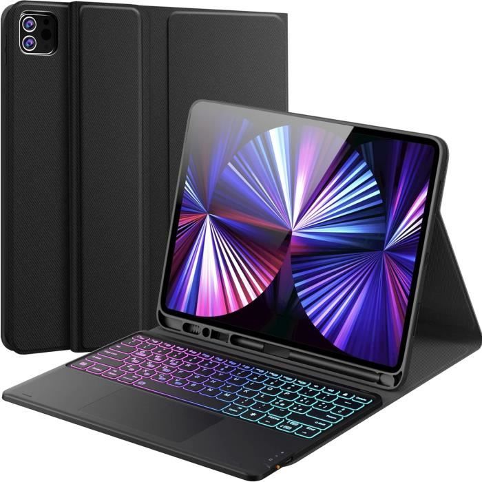 Clavier Ipad Pro 12,9, 3 Zones 7 Couleurs Rétro-Éclairées, Étui Clavier ...