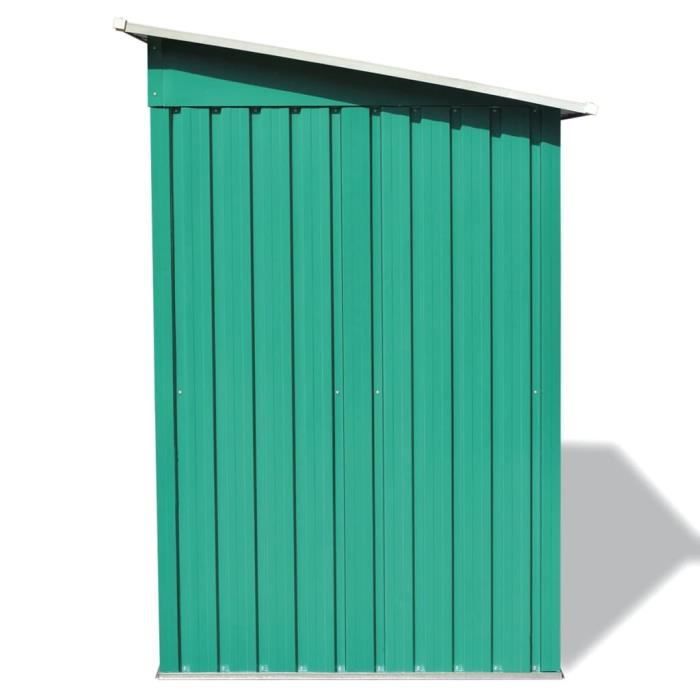 Abri de jardin - ZERODIS - HB042 - Métal - Vert - 190x124x181 cm ...