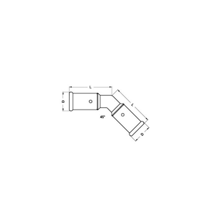 Coude 45° égal laiton multicouche à sertir BE Ø32x3.0 - Cdiscount Jardin