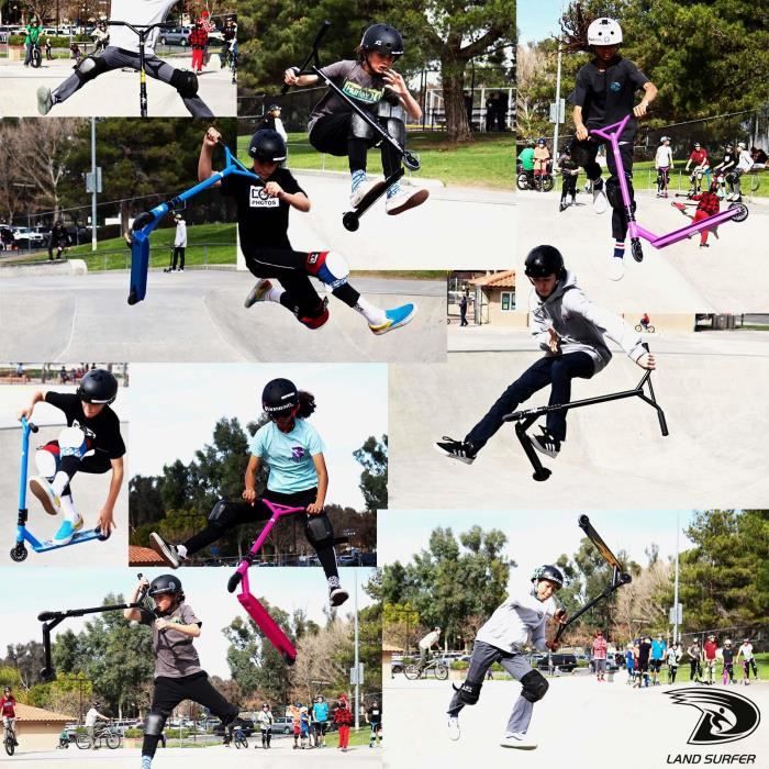 Trottinette Freestyle Land Surfer Stunt Scooter pour Enfants et ados ...