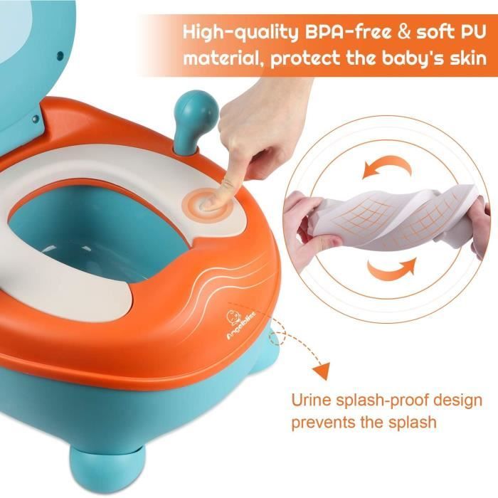 ANGELBLISS Pot bébé pot bébé cuvette WC WC toilette enfant pot ...