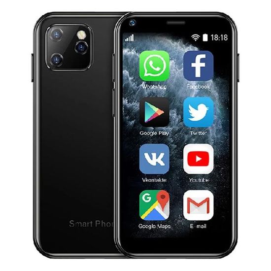 Mini Smartphone 3G Android 6.0 3D Glass Camera Dual Sim Quad Core Palm ...