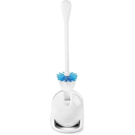Brosse à WC compacte blanche avec support, Nettoyant WC, Blanc A311 ...
