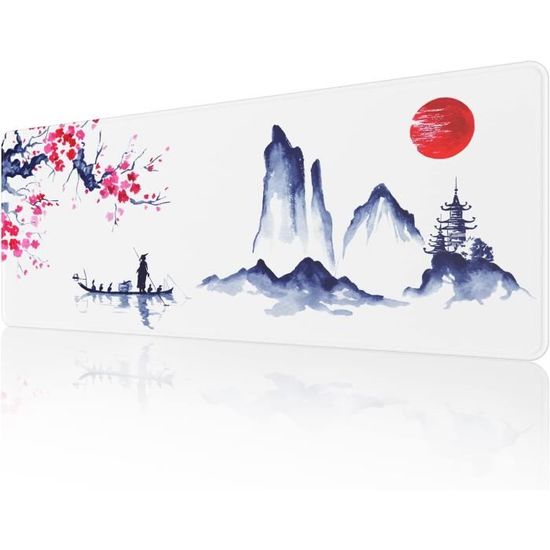 Tapis De Souris Blanc En Fleur De Cerisier Japonais (800×300×3Mm) Tapis ... Tapis De Souris Blanc En Fleur De Cerisier Japonais (800×300×3Mm) Tapis ...