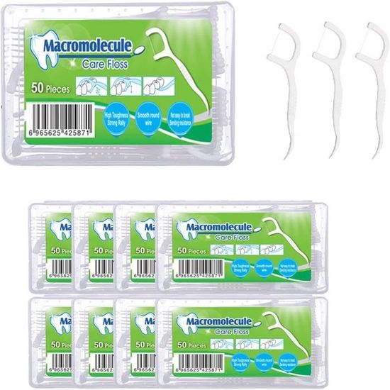 May Huang 400 PCS Fils Dentaire,Lot de 8 Dental Floss Cure Dent Fils ...