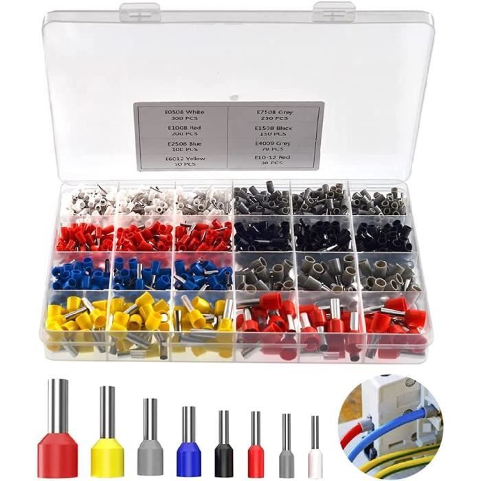 1150 Pièce Embouts de Câble Set, Embouts de Câblage Câble de Cosses ...