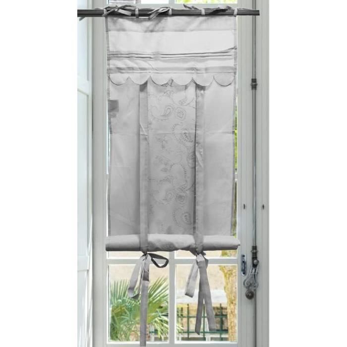 Rideau Enrouleur Et Brises Bises, Lin Brodé, Voilage Broderie, Style ...