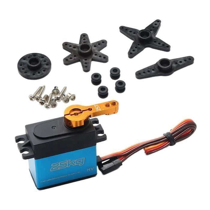 Servomoteur numérique RC à couple élevé engrenages en métal 25T klaxon ...