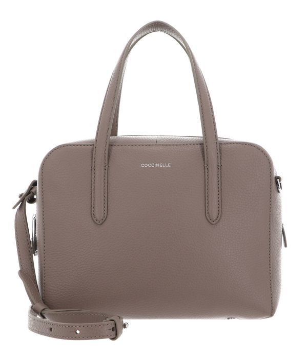 COCCINELLE Sac à main taupe en cuir pour femme - Swap Handbag Grained ...