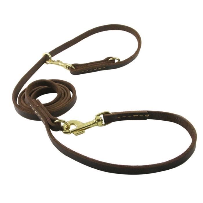 Multifunctional Dog Leash Hands Real Leather Dog Running Leash 8ft Long ...