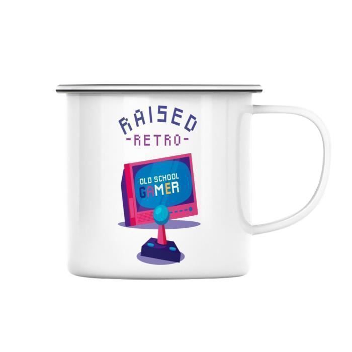 Mug en Métal Emaillé Raised Retro Gaming Jeux Video Vintage Game ...