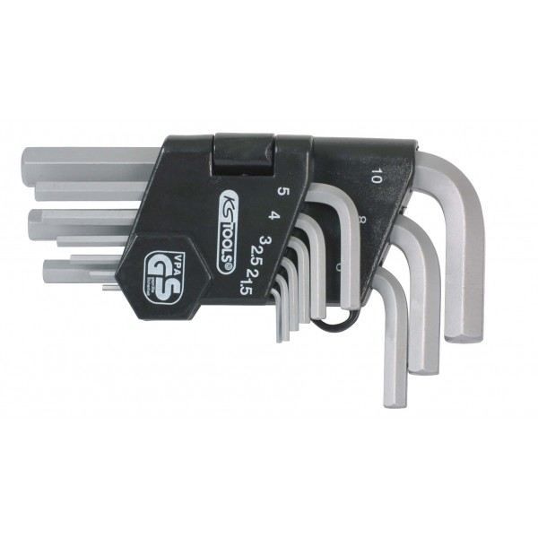 Jeu de clé male 6 pans - série courte - 9 pcs KSTOOLS - Embouts ...