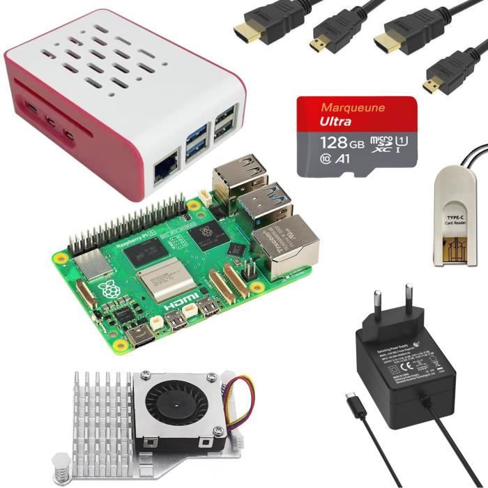 Kit de démarrage Raspberry Pi 5 - 128 Go Edition - Raspberry Pi 5 (8 Go de RAM) / Raspberry Pi ...
