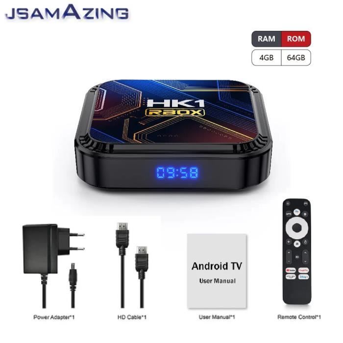 Boîtier Smart TV - RNCYN - HK1 K8S - Android 13.0 - 8K - 2/4 Go RAM - 16/32/64 Go stockage ...