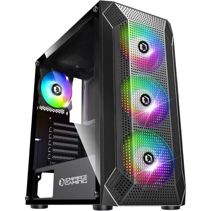 Boitier Pc Gamer Ruby-Argb Moyenne Tour Atx,Matx,Itx-Façade Mesh-Paroi ...