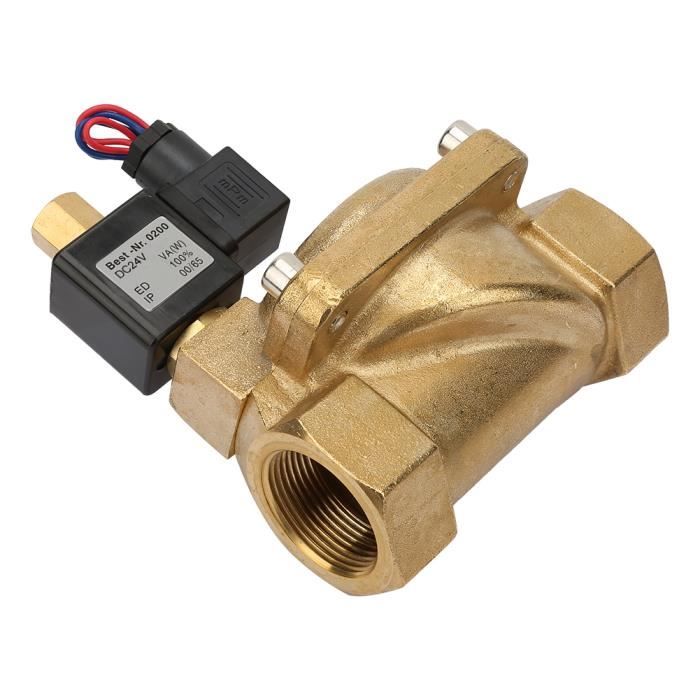 Fangming-électrovanne d'eau lectrovanne électrique en laiton normalement ouverte G1-1/4 'pour l ...