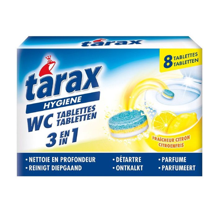 Pack de 8 - Tarax - WC tablettes '3 en 1' - 8 tablettes - Cdiscount Auto
