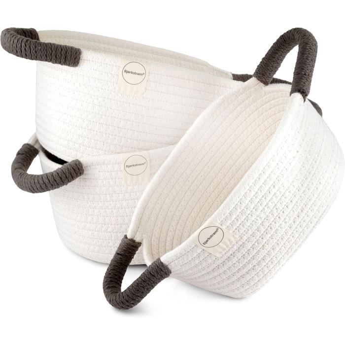 ® Lot De 3 Paniers De Rangement Design Pour Salle De Bain, Salon Et ...