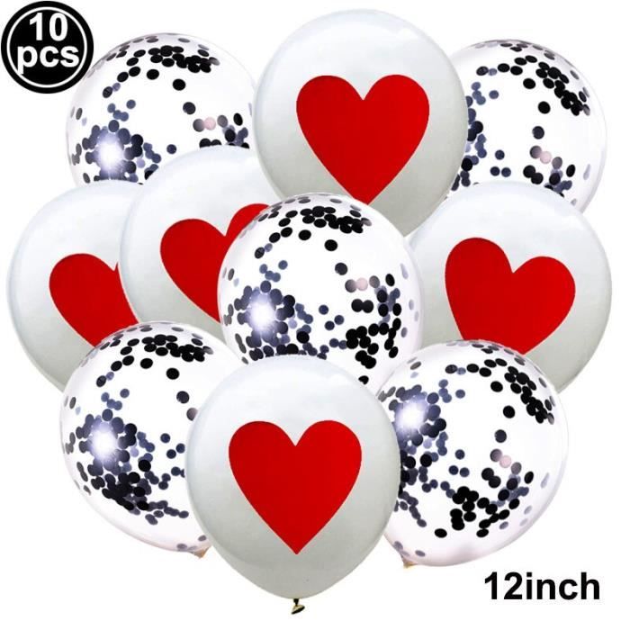 E -Ensemble de ballons confettis en Latex, 10 pièces, décor de fête à ...