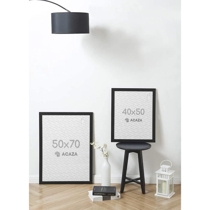 Cadre photo 50x70 cm pour photos et posters, bois mdf, noir - Cdiscount ...