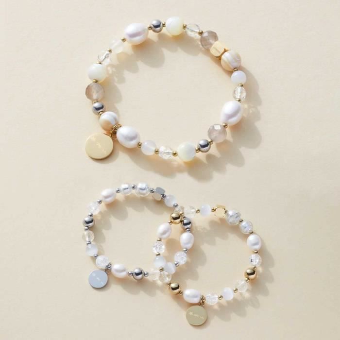 Hope 022633 Bracelet Élastique Pour Femme Avec Pendentif En Agate D'Eau ...