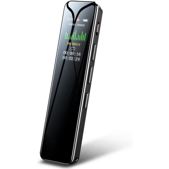 Enregistreur vocal numérique 64 Go avec haut-parleur et mini enregistreur vocal pour conférences ...