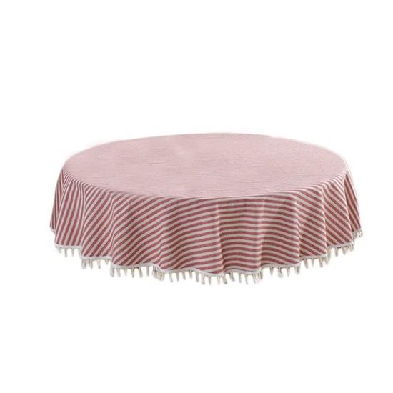 Kentop Nappe de Table Nappe ronde simple en coton et lin Anti Tache ...