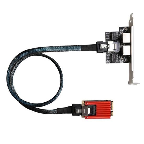 Carte RéSeau Gigabit à Double Port MINI PCIE RJ45 Puce I350 Carte ...