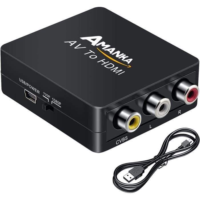 Adaptateur RCA vers HDMI3RCA Composite AV vers HDMI Vidéo Audio ...
