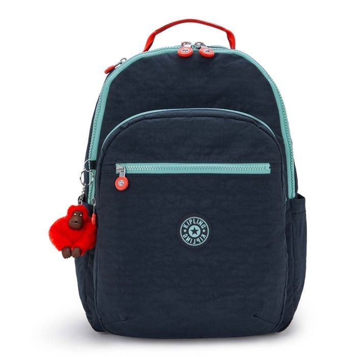Kipling Sac à dos bleu foncé orange néon pour femme et homme - Back To ...