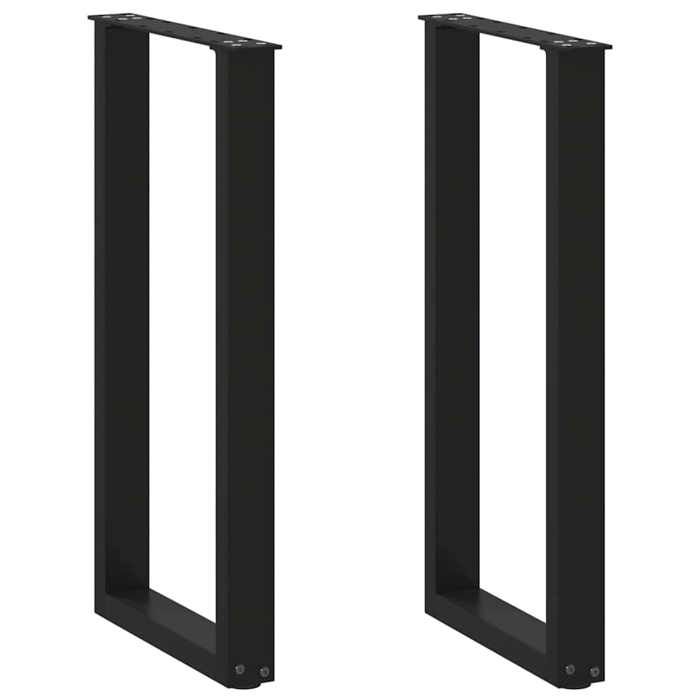 Pieds de table console en U, 2 pièces, noir, 38x(72-73)cm - Usage ...