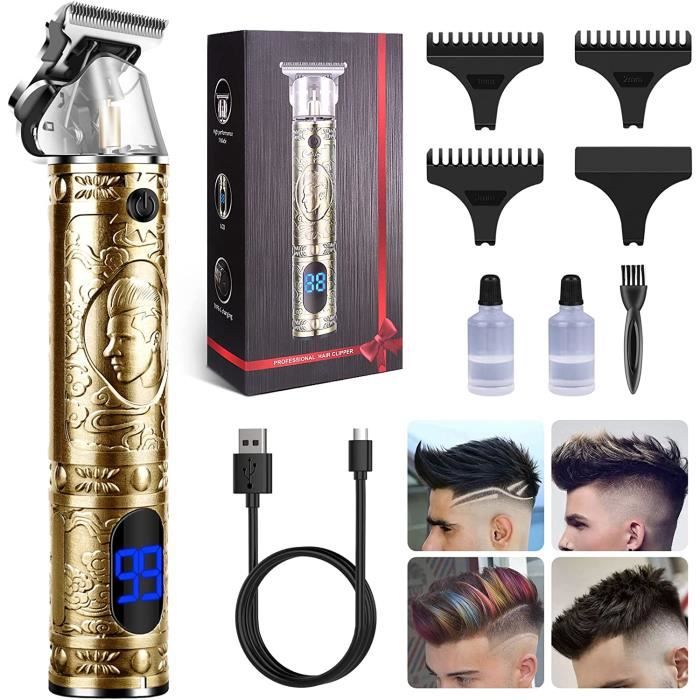 Tondeuse Cheveux Hommes, Tondeuse Barbe et Cheveux Sans Fil et Haute Précision, Professionnelle ...
