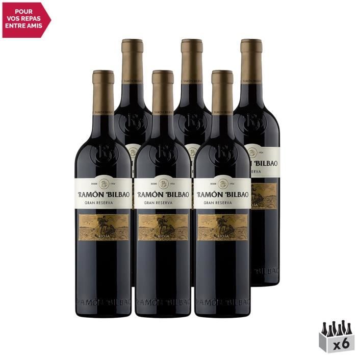 Rioja Gran Reserva Rouge 2014 - Lot de 6x75cl - Ramon Bilbao - Vin D.O ...