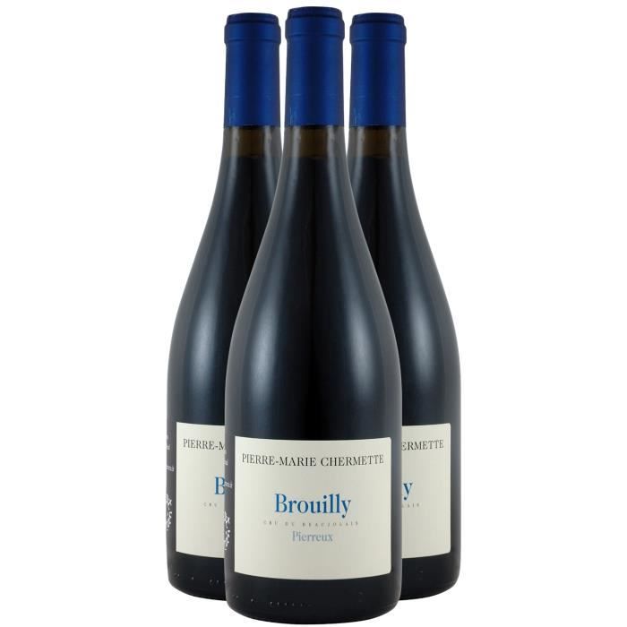 Brouilly Pierreux Rouge 2019 - Lot de 3x75cl - Domaines Chermette - Vin ...