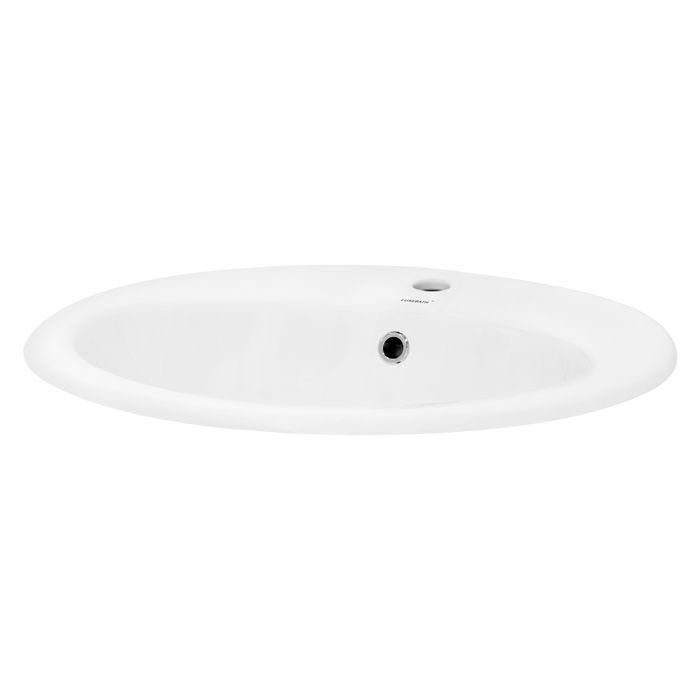 ML-Design Lavabo en Céramique Blanc, 57x19,5x48,5 cm, Design Ovale ...