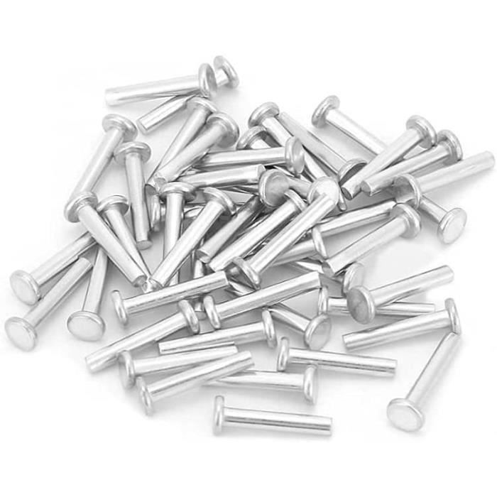 350pcs Kit D assortiment Rivets Solides À Tête Plate * 4/6/8/10/12/16 ...