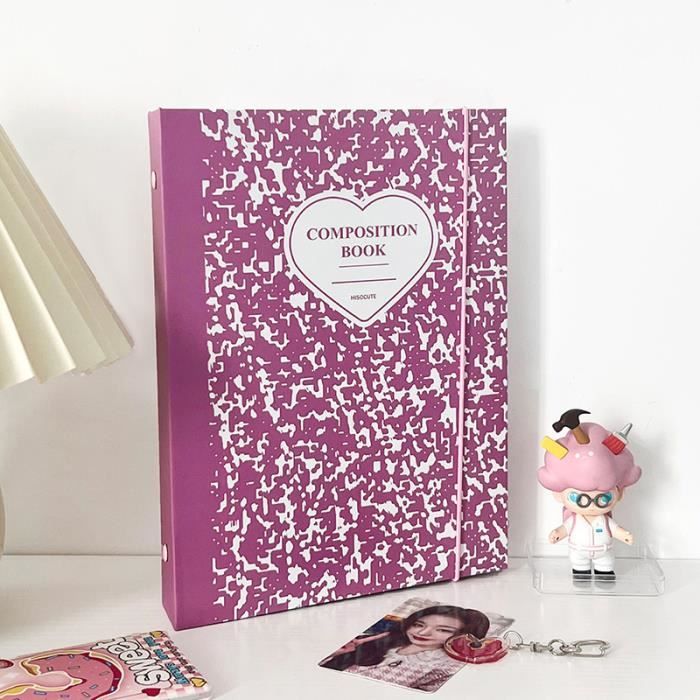 Couverture rose uniquement - anneau de reliure A5 à couverture rigide, Composition, collection ...