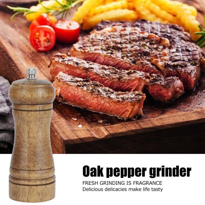 MSA Professional Oak Wood Pepper Grinder Kitchen Manual Spice Salt ...