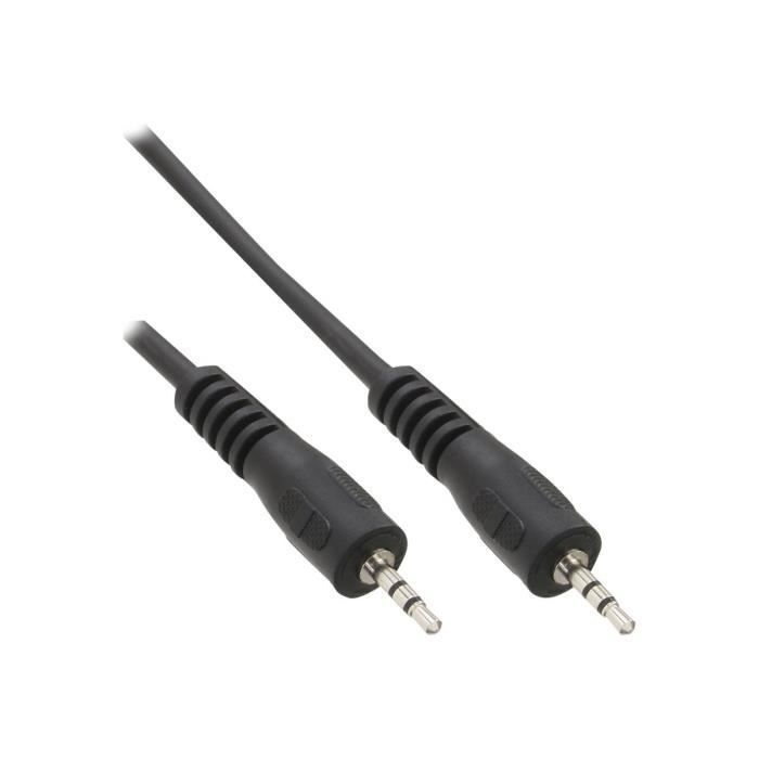 Câble audio jack micro stéréo (M) - InLine - 5 m - Noir - Connecteur ...