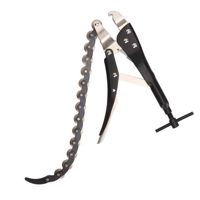 OMABETA Pince à chaîne verrouillable Pince à chaîne de verrouillage, 15 chaînes, clé étau, outil ...