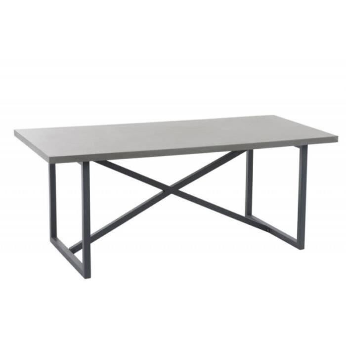 Table à Manger Design Effet Béton "yard" 190cm Gris - Paris Prix ...