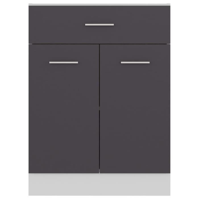 ABB Armoire de plancher à tiroir Gris 60x46x81,5 cm Aggloméré - Qqmora ...