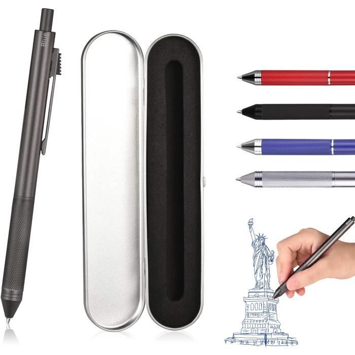 Stylo À Bille Multifonction 4 En 1 Rechargeable Et Rétractable + Crayon ...