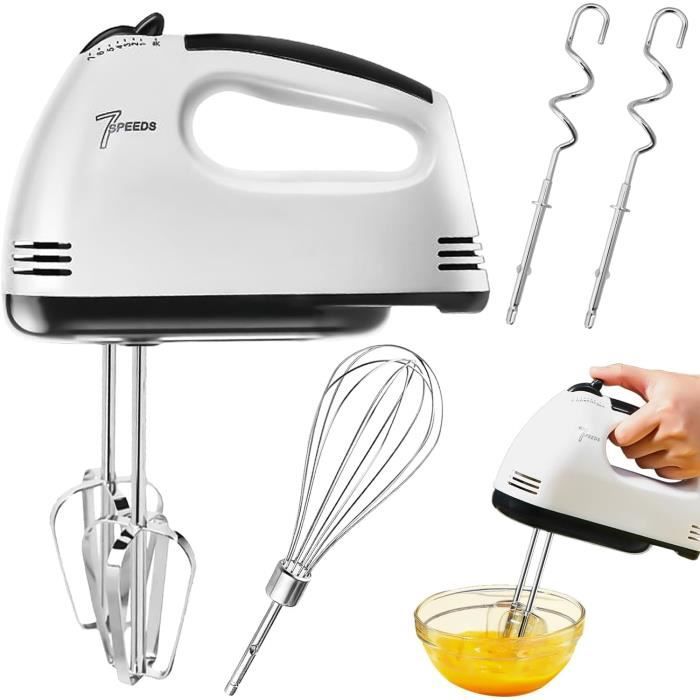 Batteur Électrique : Batteur À Main 120 W, Batteur À Main 7 Niveaux ...