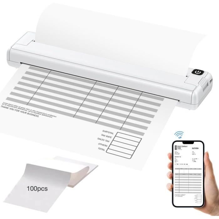 A4 Imprimante Portable Thermique Avec Papier A4, A4 Imprimante ...