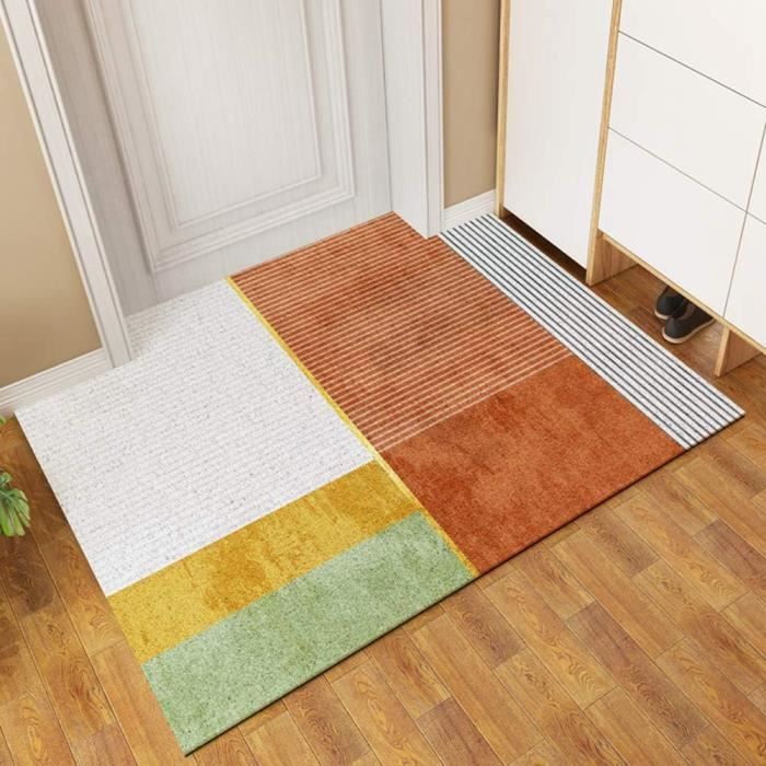 Tapis De Porte D'Entrée À La Maison, Piège À Saleté De Cercle De Fil De ...