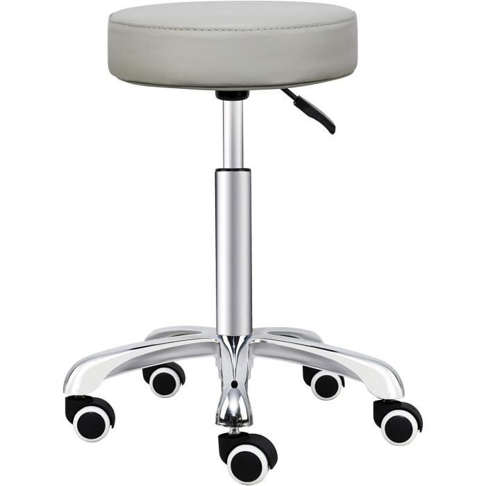 Tabouret Pivotant À Hauteur Réglable Avec Roues Chaise Ronde Robuste ...