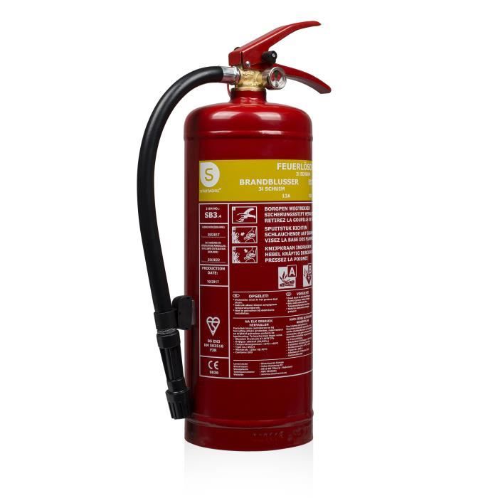 Extincteur à mousse - Smartwares - FEX-15230 - 3 L - Acier - Classe AB ...