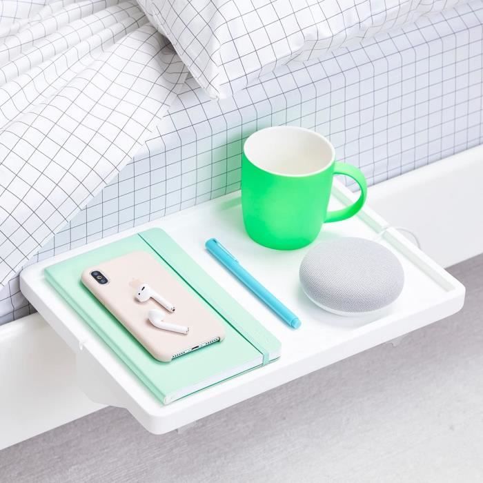 BedShelfie Tablette Lit Mezzanine Originale Minimaliste Table de Chevet ...