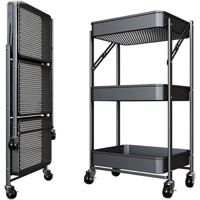 GFDGH Desserte à roulettes, Chariot De Rangement Pliable, Desserte ...